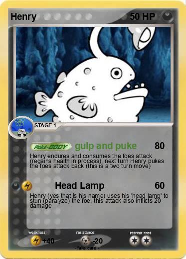 Pokémon Henry 1029 1029 - gulp and puke - My Pokemon Card