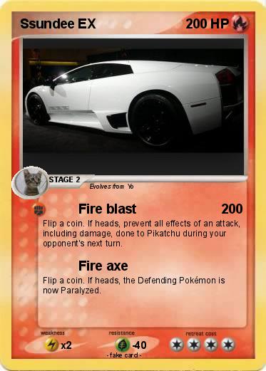 Pokémon Ssundee EX - Fire blast - My Pokemon Card