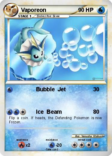 Pokémon Vaporeon 280 280 - Bubble Jet - My Pokemon Card