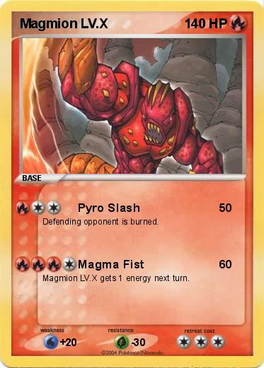 Pokémon Magmion LV X - Pyro Slash - My Pokemon Card