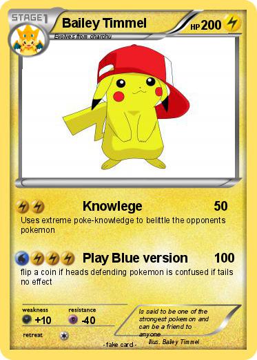 Pokémon Bailey Timmel - Knowlege - My Pokemon Card