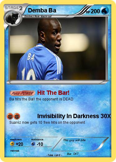Pokémon Demba Ba 1 1 - Hit The Bar! - My Pokemon Card