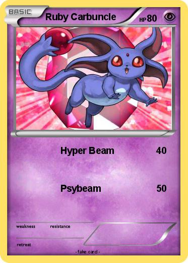 Pokémon Ruby Carbuncle 1 1 - Hyper Beam - My Pokemon Card