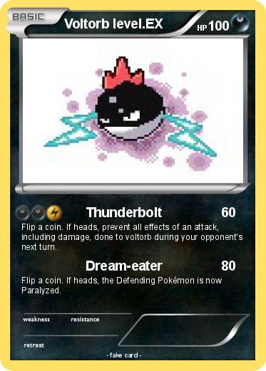 Pokémon Voltorb level EX - Thunderbolt - My Pokemon Card