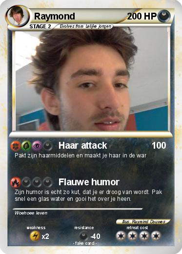 Pokémon Raymond 84 84 - Haar attack - My Pokemon Card