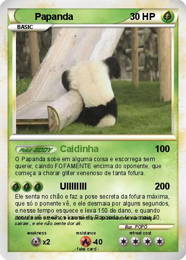 Pokémon Papanda - Caidinha - My Pokemon Card
