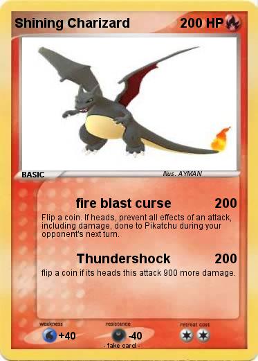 Pokémon Shining Charizard 105 105 - fire blast curse - My Pokemon Card