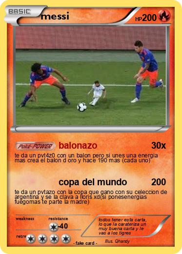 Pokémon messi 2286 2286 - balonazo - Mi carta pokémon