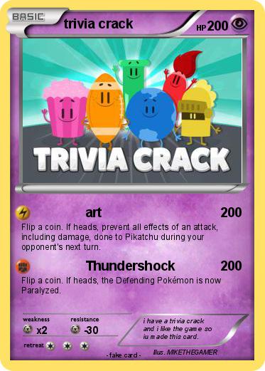 Pokémon trivia crack 1 1 - art - My Pokemon Card