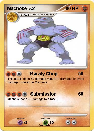 Pokémon Machoke 67 67 - Karaty Chop - My Pokemon Card