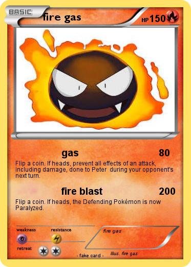 Pokémon fire gas - gas - My Pokemon Card