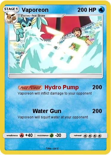 Pokémon Vaporeon 703 703 - Hydro Pump - My Pokemon Card