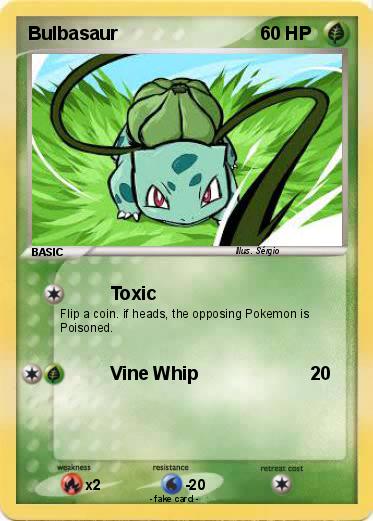Pokémon Bulbasaur 1334 1334 - Toxic - My Pokemon Card