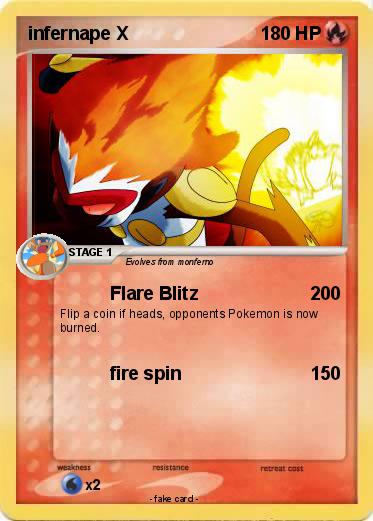 Pokémon infernape X 12 12 - Flare Blitz - My Pokemon Card