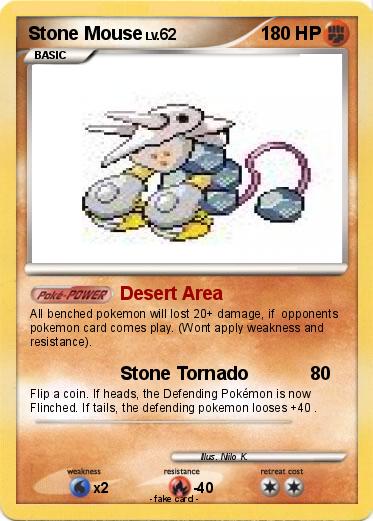 Pokémon Stone Mouse - Desert Area - My Pokemon Card