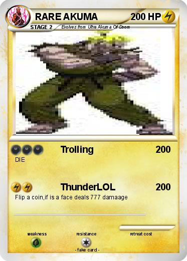 Pokémon RARE AKUMA 2 2 - Trolling - My Pokemon Card