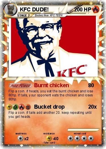 Pokémon KFC DUDE 1 1 - Burnt chicken - My Pokemon Card