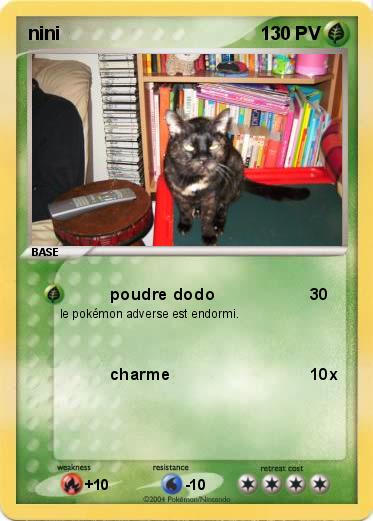 Pokémon nini 4 4 - poudre dodo - Ma carte Pokémon