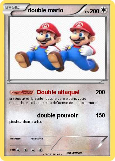Pokémon double mario 2 2 - Double attaque! - Ma carte Pokémon