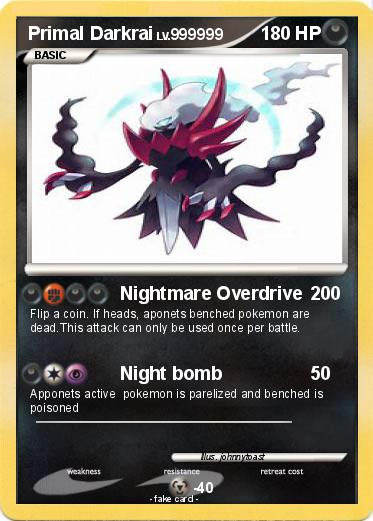 Pokémon Primal Darkrai 10 10 - Nightmare Overdrive - My Pokemon Card