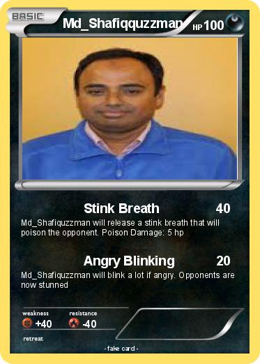 Pokémon Md Shafiqquzzman - Stink Breath - My Pokemon Card