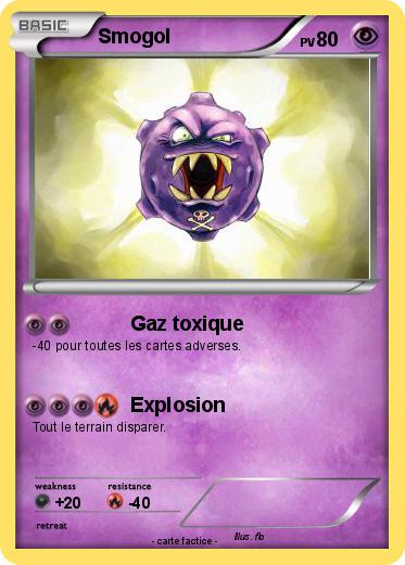 Pokémon Smogol - Gaz toxique - Ma carte Pokémon