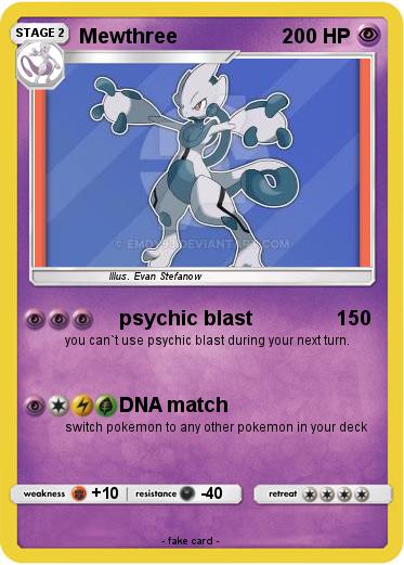 Pokémon Mewthree 1368 1368 - psychic blast - My Pokemon Card