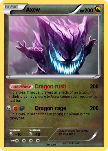 Pokémon Axew 267 267 - Dragon rush - My Pokemon Card