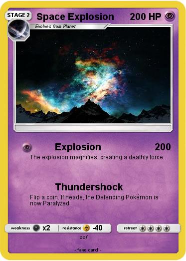 Pokémon Space Explosion - Explosion - My Pokemon Card