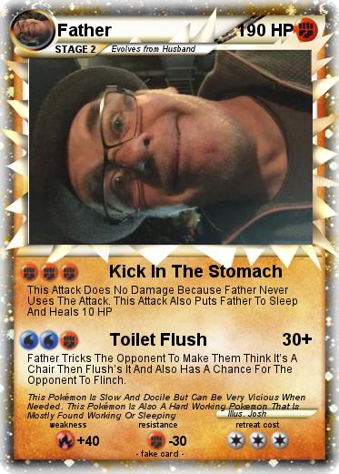 Pokémon Father 111 111 - Kick In The Stomach - My Pokemon Card