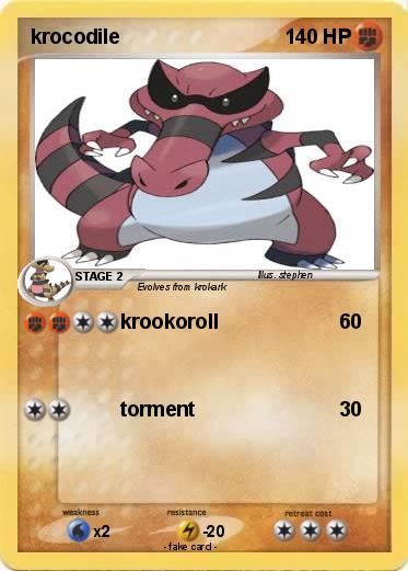 Pokémon krocodile - krookoroll - My Pokemon Card