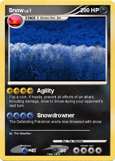 Pokémon Snow 493 493 - Agility - My Pokemon Card