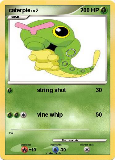 Pokémon caterpie 155 155 - string shot - My Pokemon Card