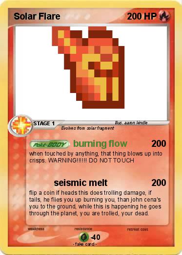 Pokémon Solar Flare 5 5 - burning flow - My Pokemon Card