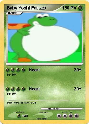 Pokémon Baby Yoshi Fat - Heart - Mi carta pokémon