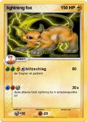 Pokémon lightning fox - blitzschlag - My Pokemon Card