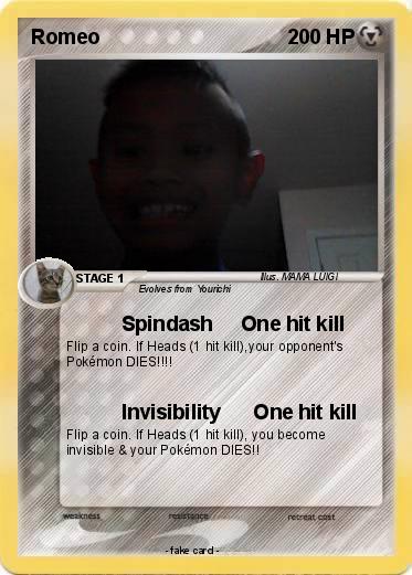 Pokémon Romeo 111 111 - Spindash One hit kill - My Pokemon Card