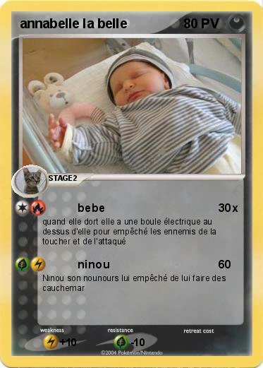 Pokémon annabelle la belle - bebe - Ma carte Pokémon