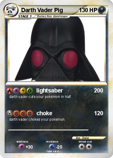 Pokémon Darth Vader Pig 2 2 - lightsaber - My Pokemon Card