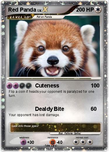 Pokémon Red Panda 59 59 - Cuteness - My Pokemon Card