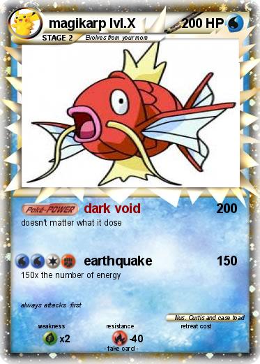 Pokémon magikarp lvl X 1 1 - dark void - My Pokemon Card