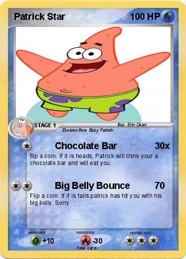 Pokémon Patrick Star 92 92 - Chocolate Bar - My Pokemon Card