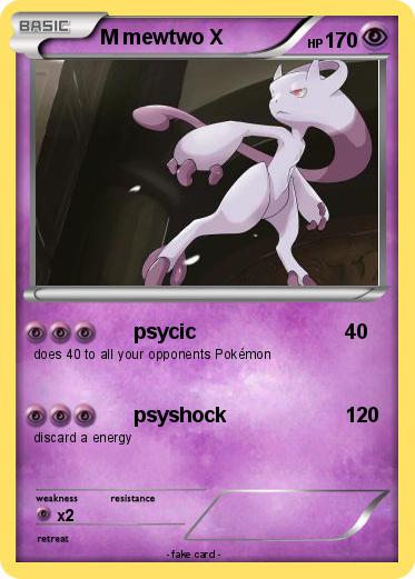 Pokémon M mewtwo X 1 1 - psycic - My Pokemon Card