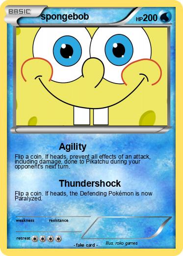 Pokémon spongebob 3939 3939 - Agility - My Pokemon Card