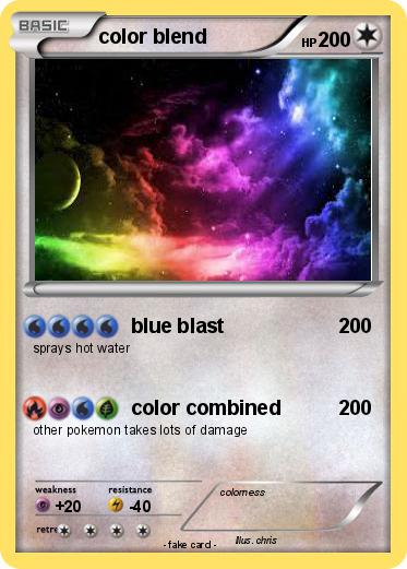 Pokémon color blend - blue blast - My Pokemon Card
