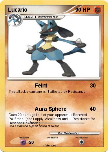 Pokémon Lucario 4186 4186 - Feint - My Pokemon Card