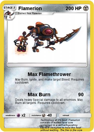 Pokémon Flamerion 1 1 - Max Flamethrower - My Pokemon Card