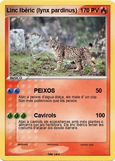 Pokémon Linc Iberic lynx pardinus - PEIXOS - Mi carta pokémon