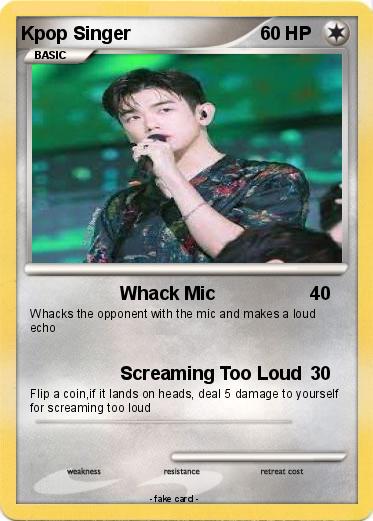 Pokémon Kpop Singer - Whack Mic - My Pokemon Card