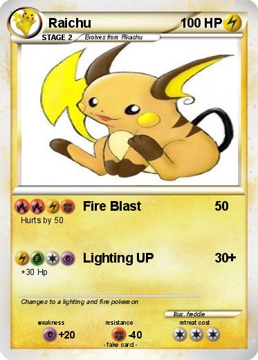 Pokémon Raichu 669 669 - Fire Blast - My Pokemon Card